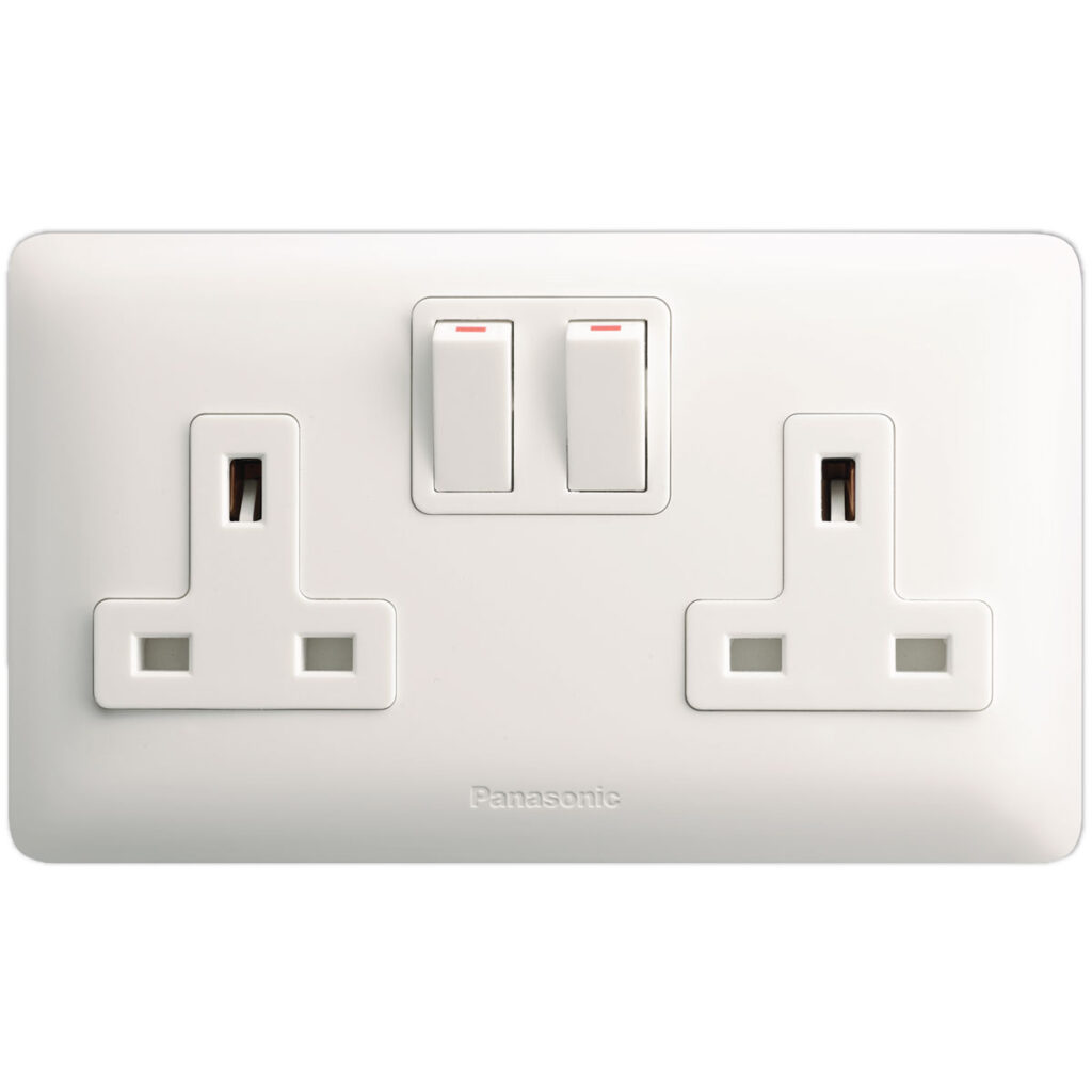 2G 13A BS Socket-White - Ecolux Trading